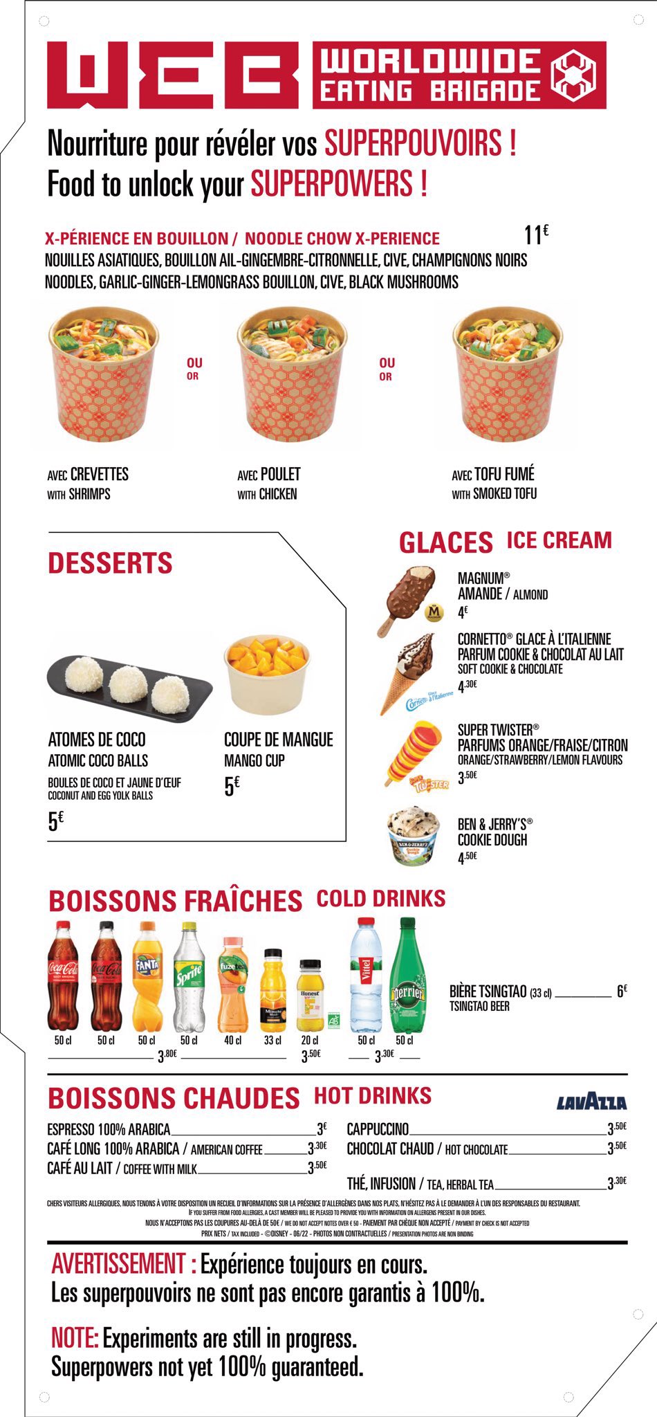 Menus for all Restaurants in Avengers Campus Paris Revealed ...